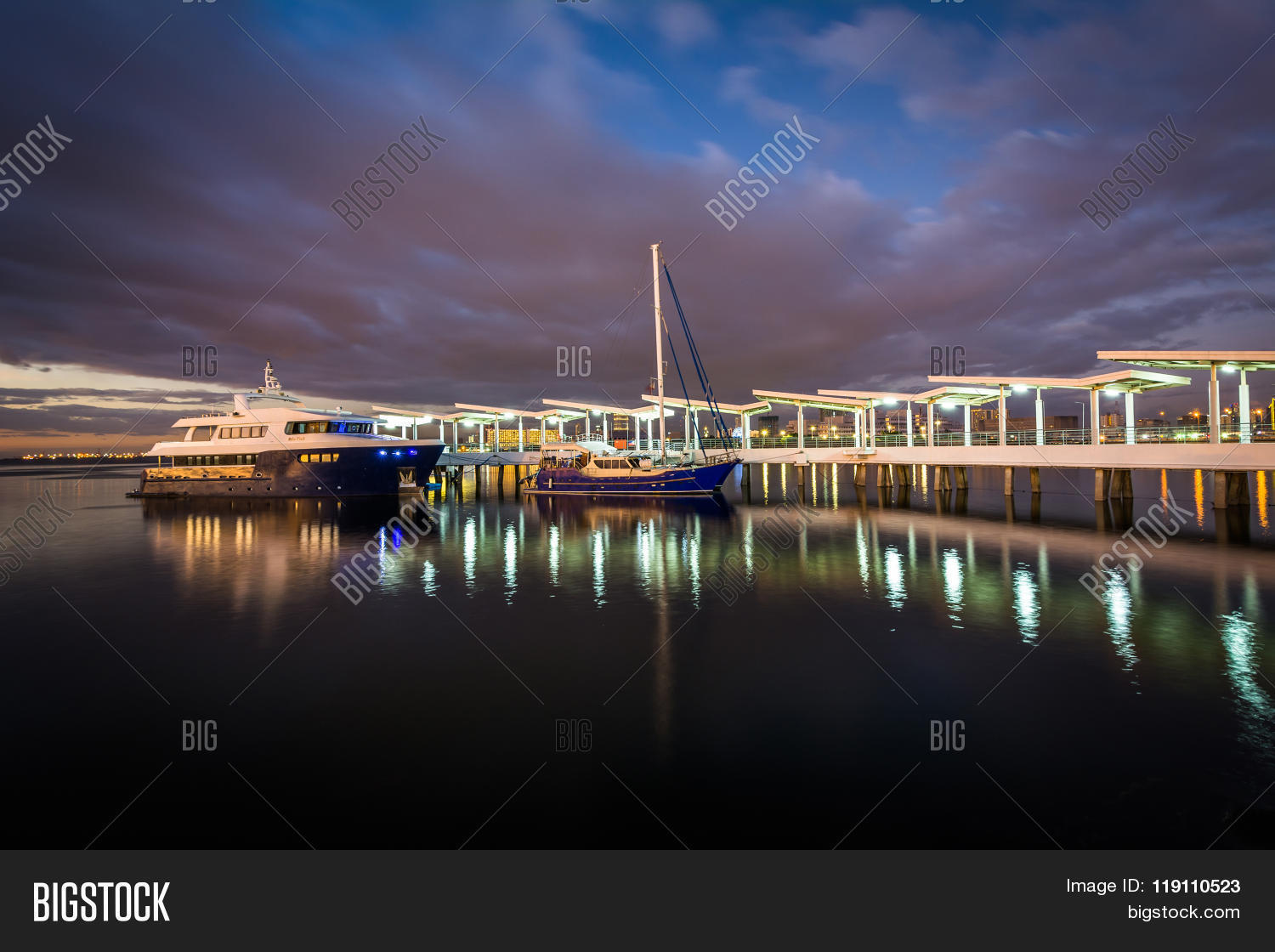 Pier Manila Bay Night Image & Photo (Free Trial) | Bigstock