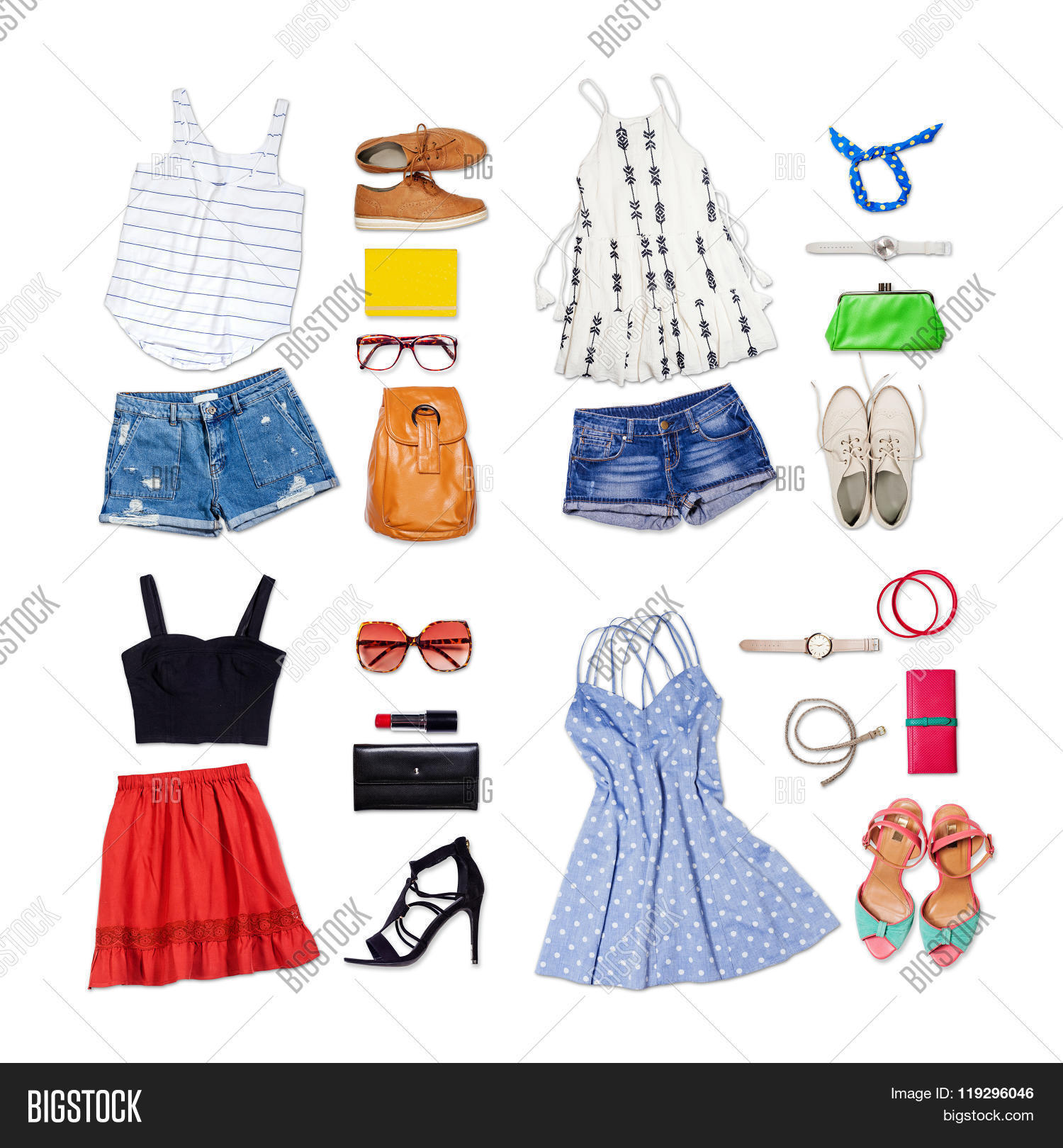 Overhead Clothes Woman Image & Photo (Free Trial) | Bigstock