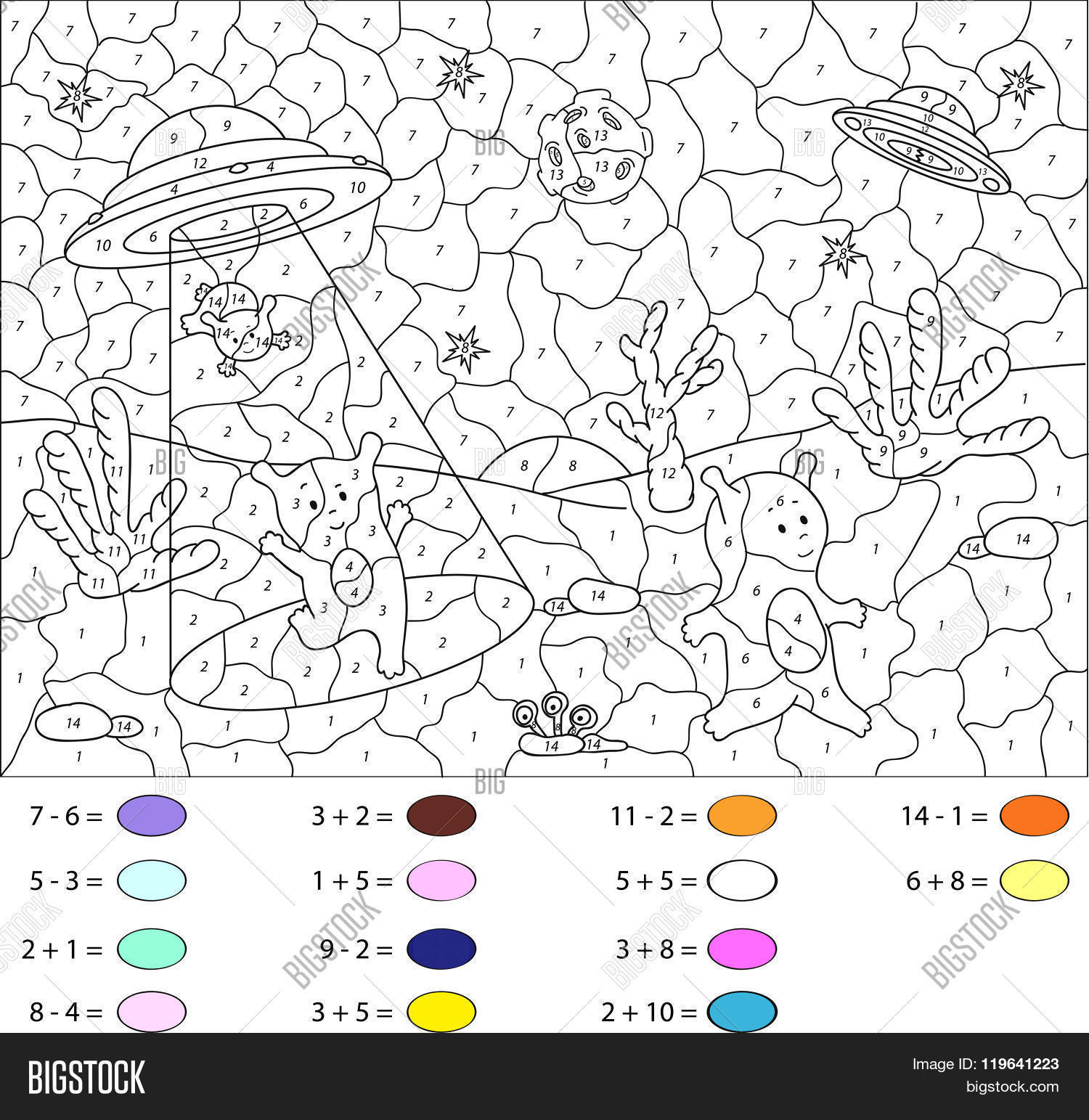 Cute Friendly Aliens Vector & Photo (Free Trial) | Bigstock