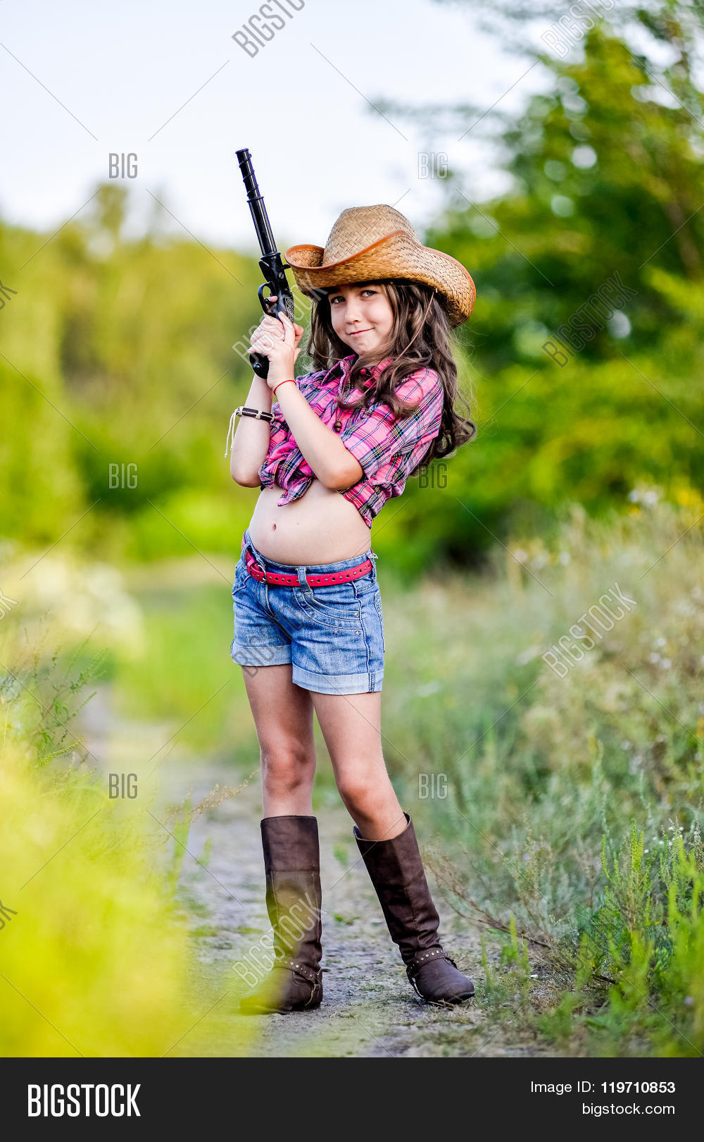 Little Girl With Gun