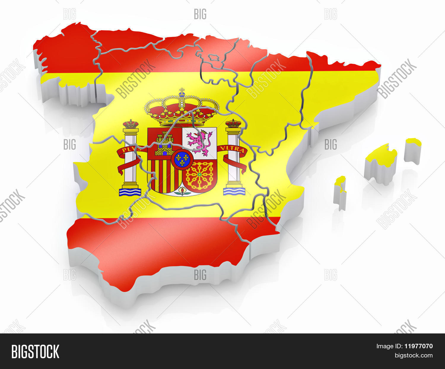 Map Spain Spanish Flag Image & Photo (Free Trial) | Bigstock