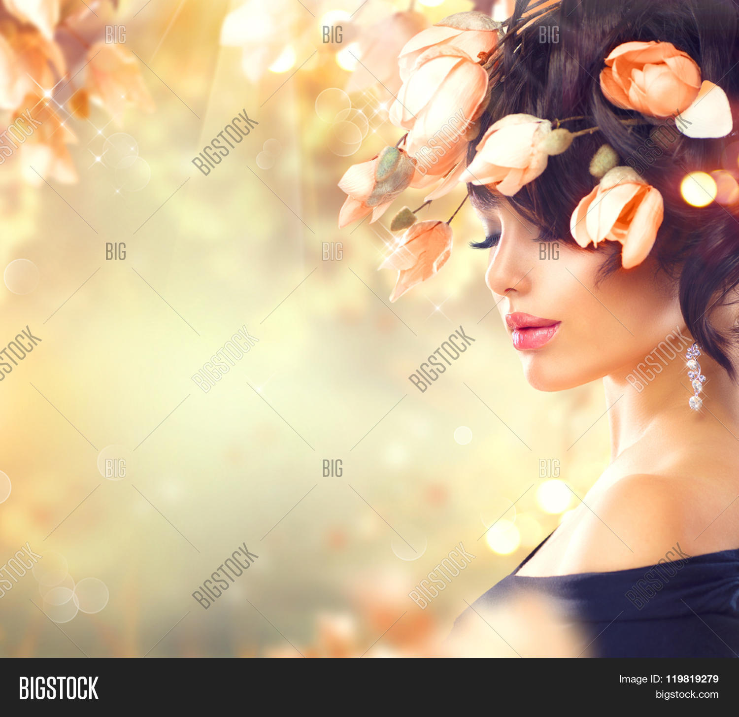 Spring Woman Flowers Image & Photo (Free Trial) | Bigstock