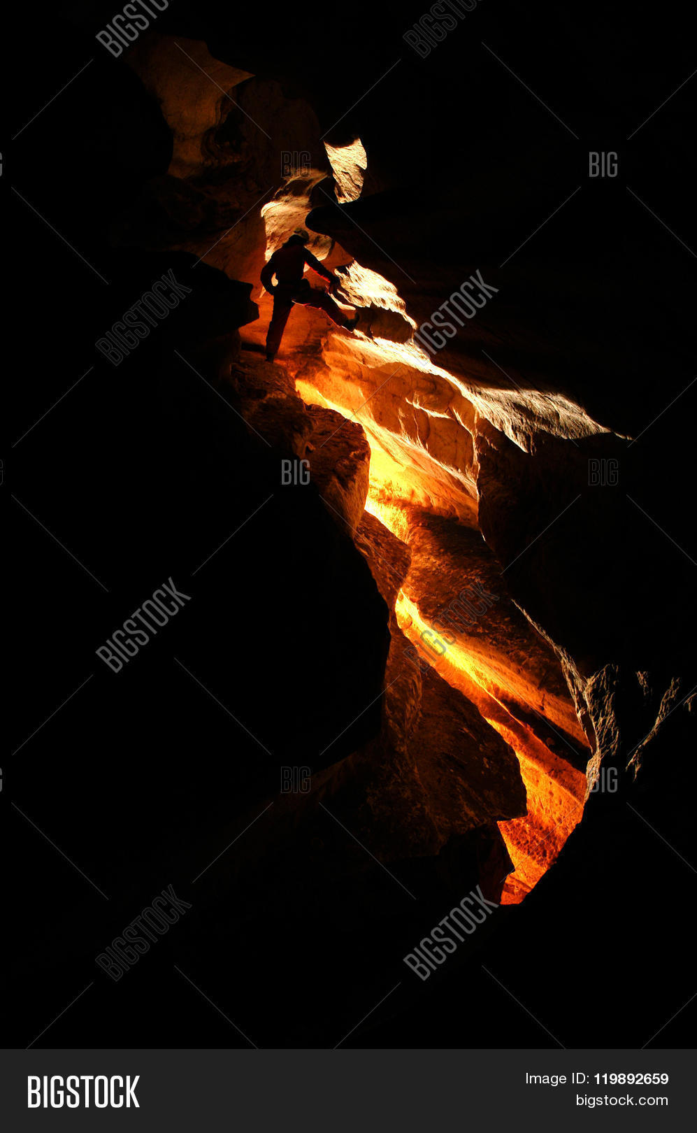 Spelunker Exploring Image & Photo (Free Trial) | Bigstock