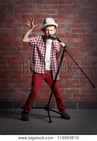 Little Boy Singing Image & Photo (Free Trial) | Bigstock