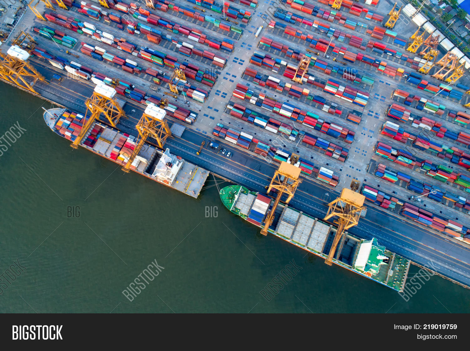 Containers Yard Port Image & Photo (Free Trial) | Bigstock