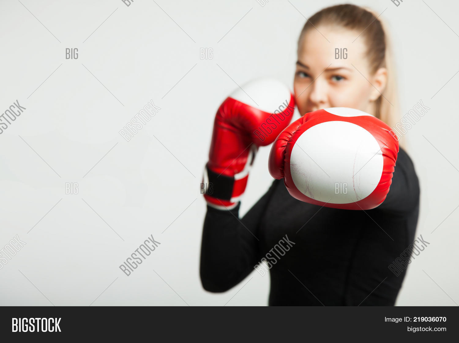 Girl Red Boxing Gloves Image & Photo (Free Trial) | Bigstock