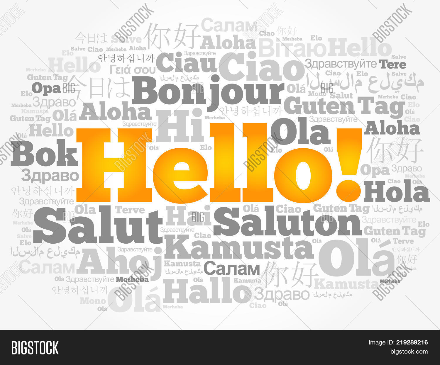 Hello Word Cloud Image & Photo (Free Trial) | Bigstock