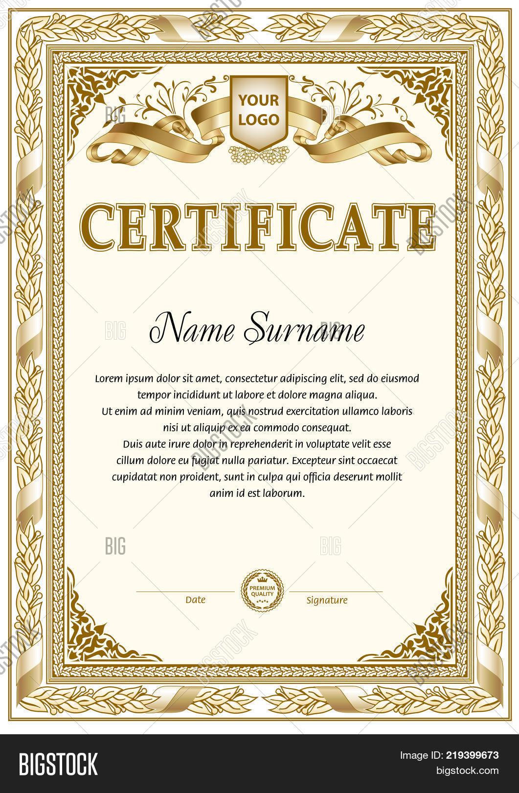 Official Certificate Template