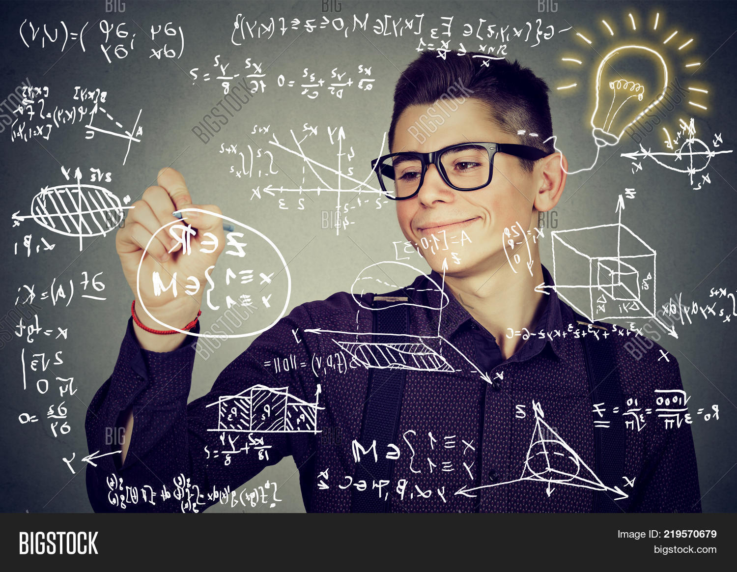 Smart Guy Writing High Image & Photo (Free Trial) | Bigstock