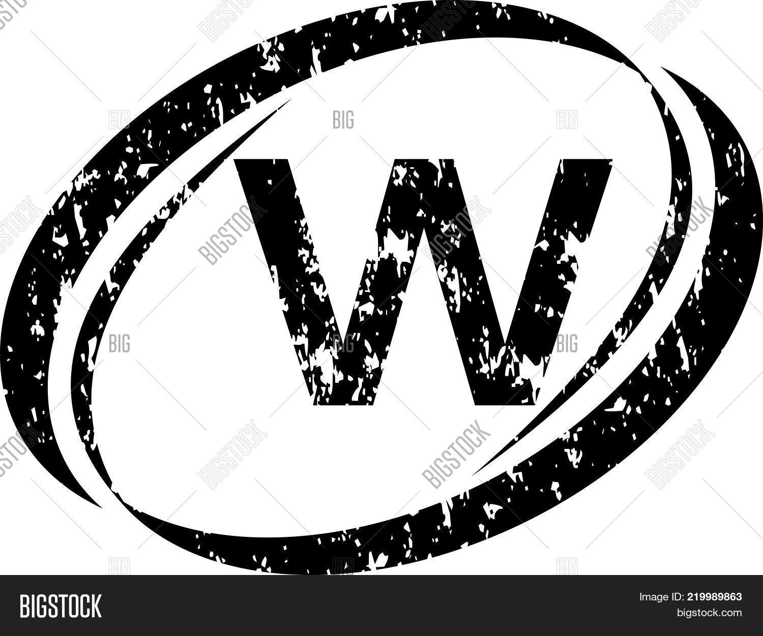 Letter W Rough Logo Vector & Photo (Free Trial) | Bigstock