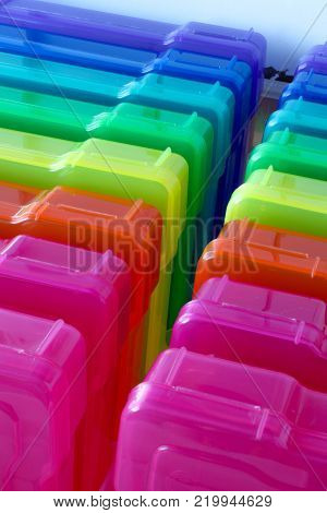 Rainbow Storage Boxes Image & Photo (Free Trial) | Bigstock