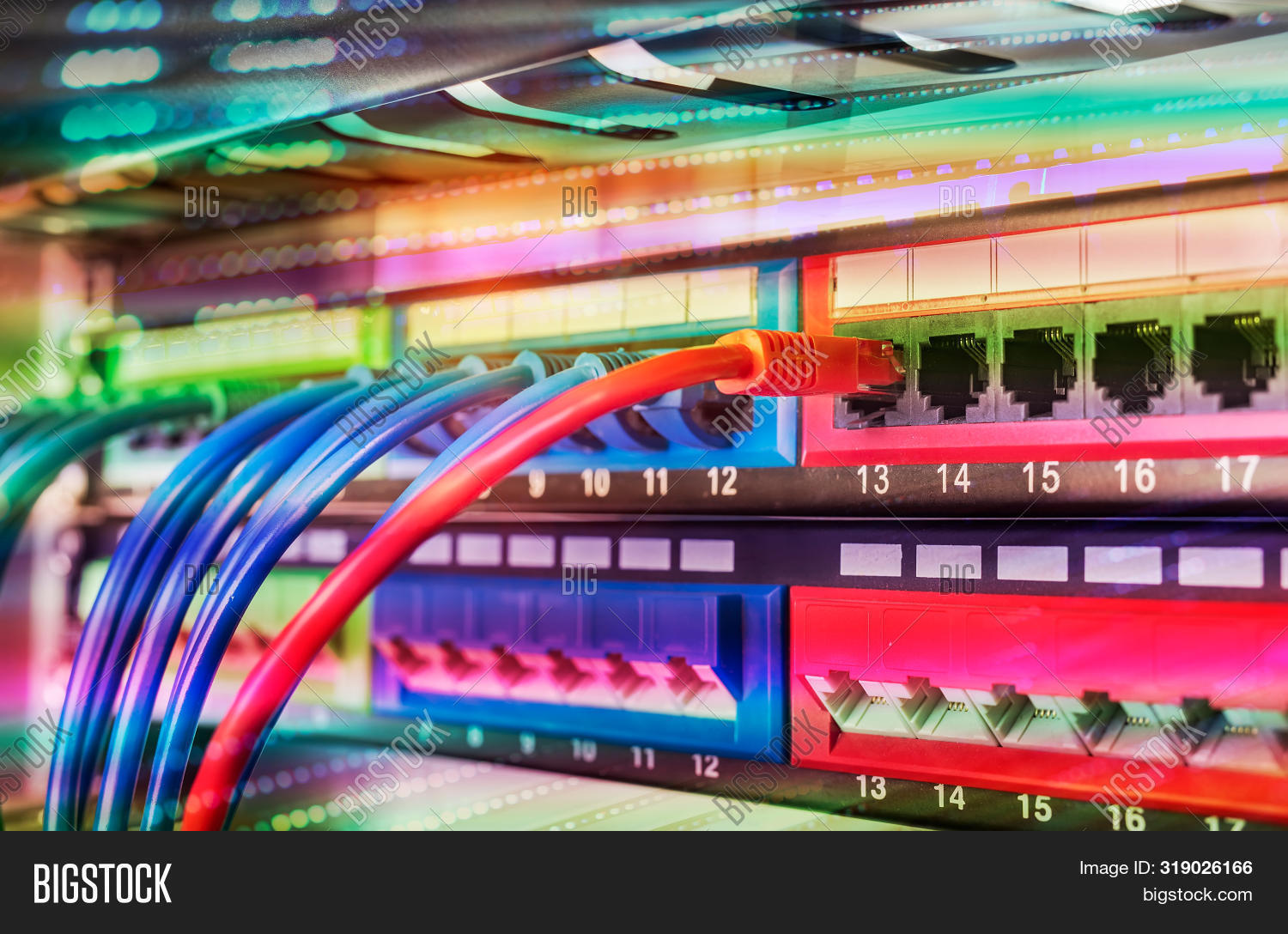 Server Rack Blue Red Image & Photo (Free Trial) | Bigstock