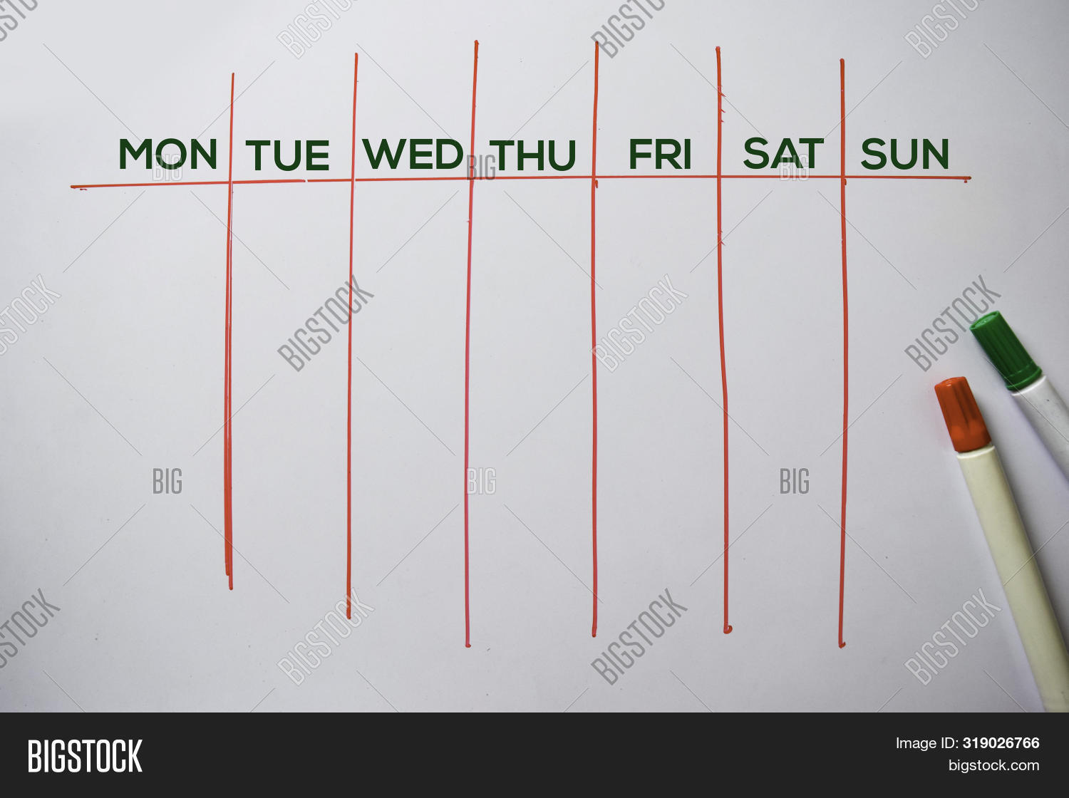 Weekly Calendar Text Image & Photo (Free Trial) | Bigstock