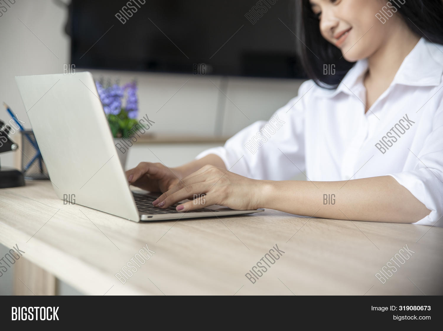 Asian Student Typing Image & Photo (Free Trial) | Bigstock