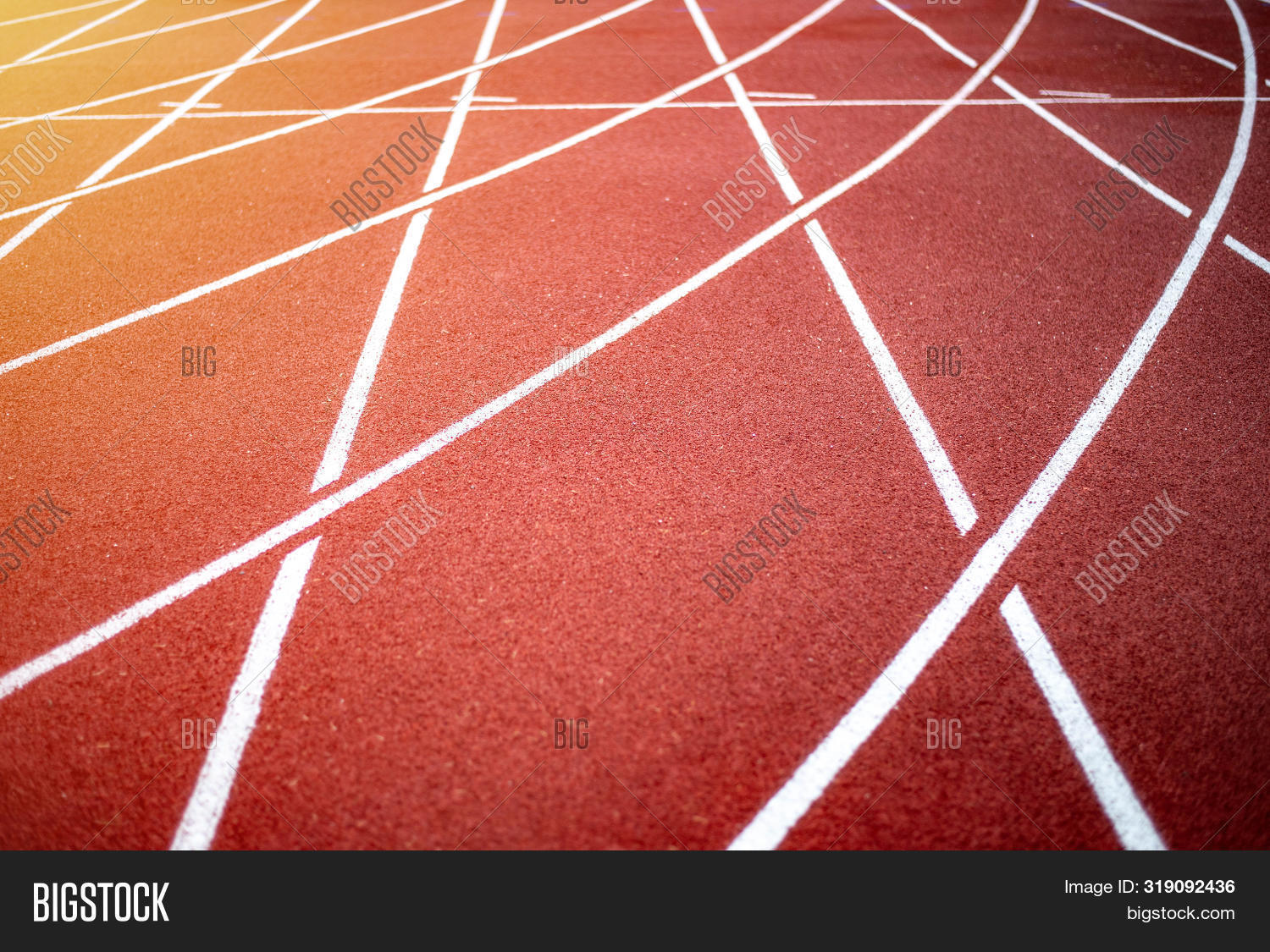 Lines On Running Track Image & Photo (Free Trial) | Bigstock