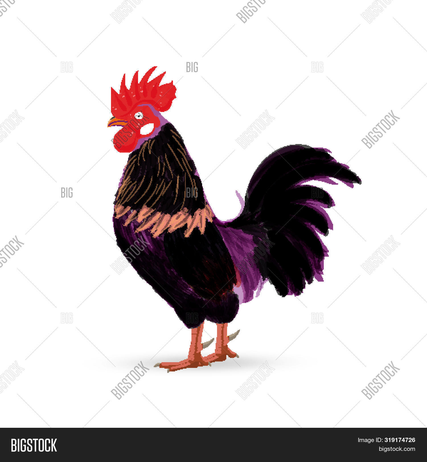 Red Rooster - Symbol Vector & Photo (Free Trial) | Bigstock