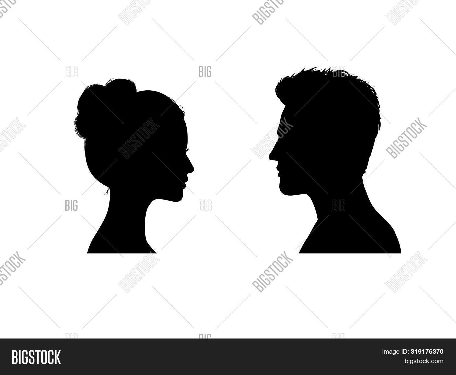 Couple Faces Vector & Photo (Free Trial) | Bigstock