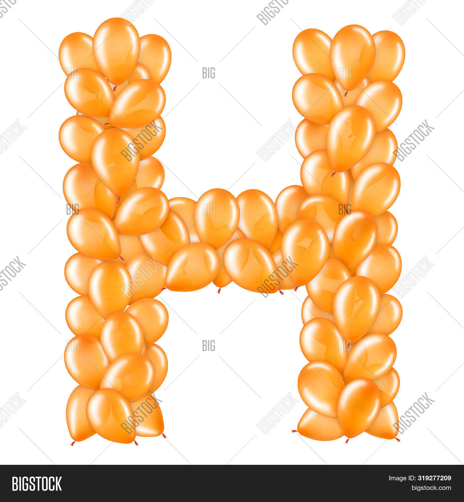 Orange Letter H Helium Image & Photo (Free Trial) | Bigstock