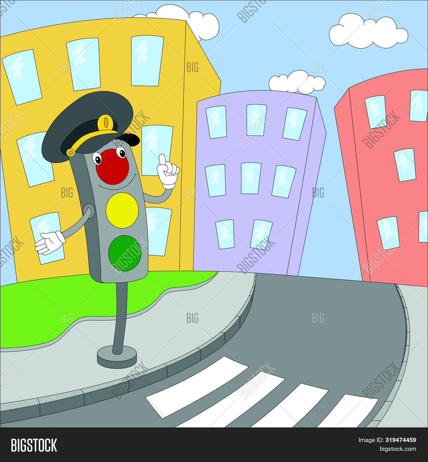 Cartoon Traffic Vector & Photo (Free Trial) | Bigstock