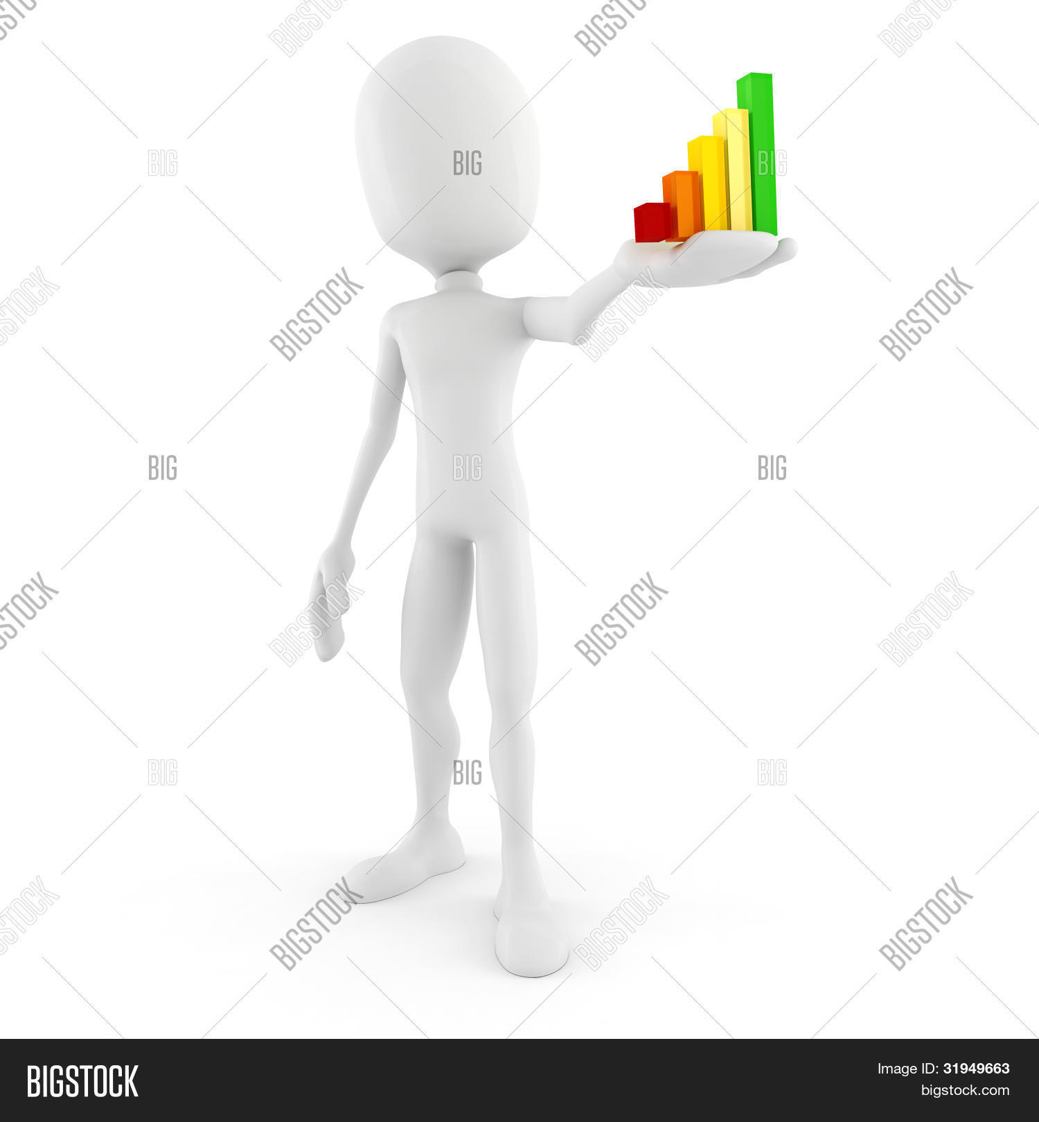 3d Man Holding Mini Image & Photo (Free Trial) | Bigstock
