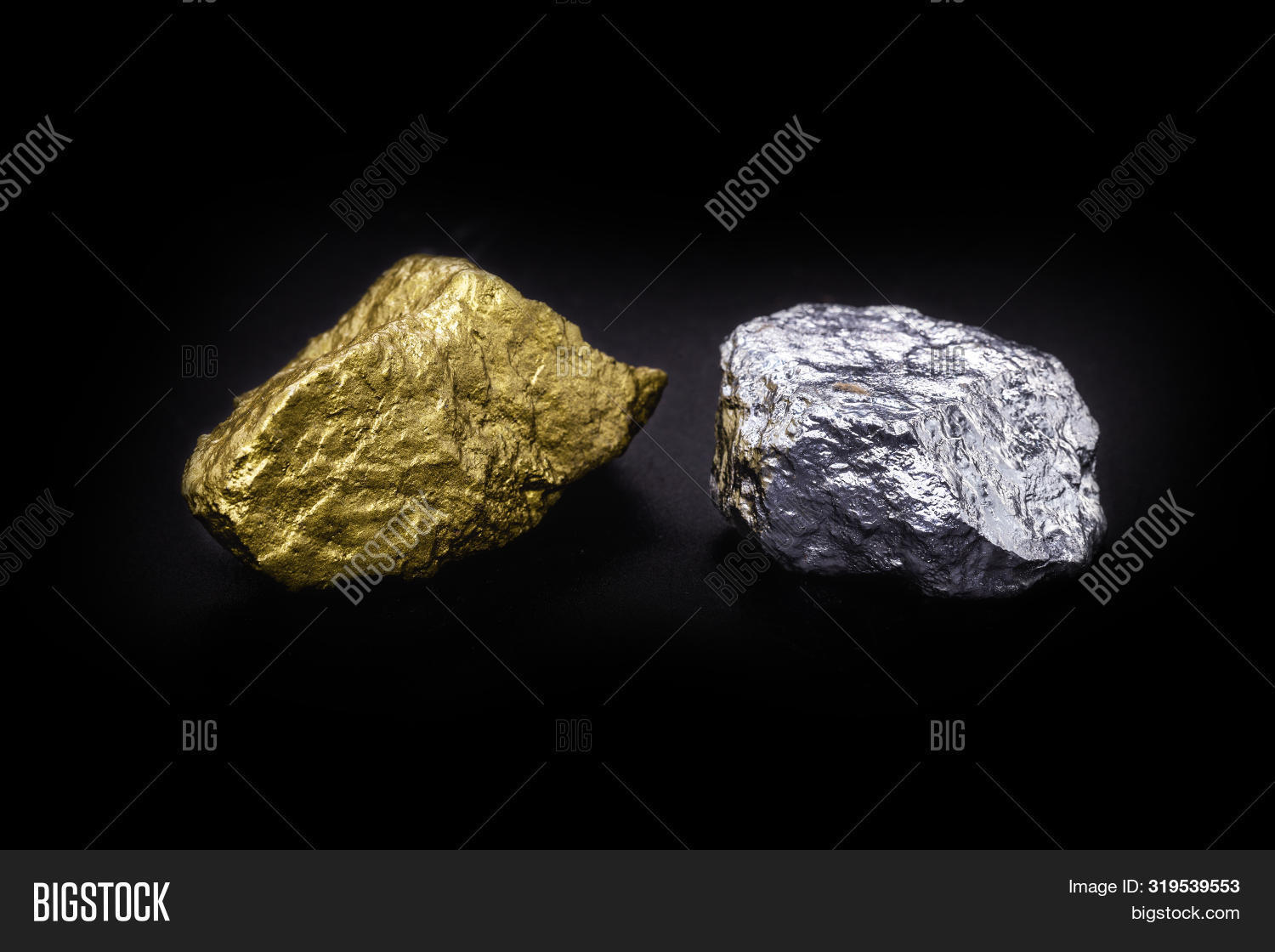 Gold Silver Nuggets On Image & Photo (Free Trial) | Bigstock