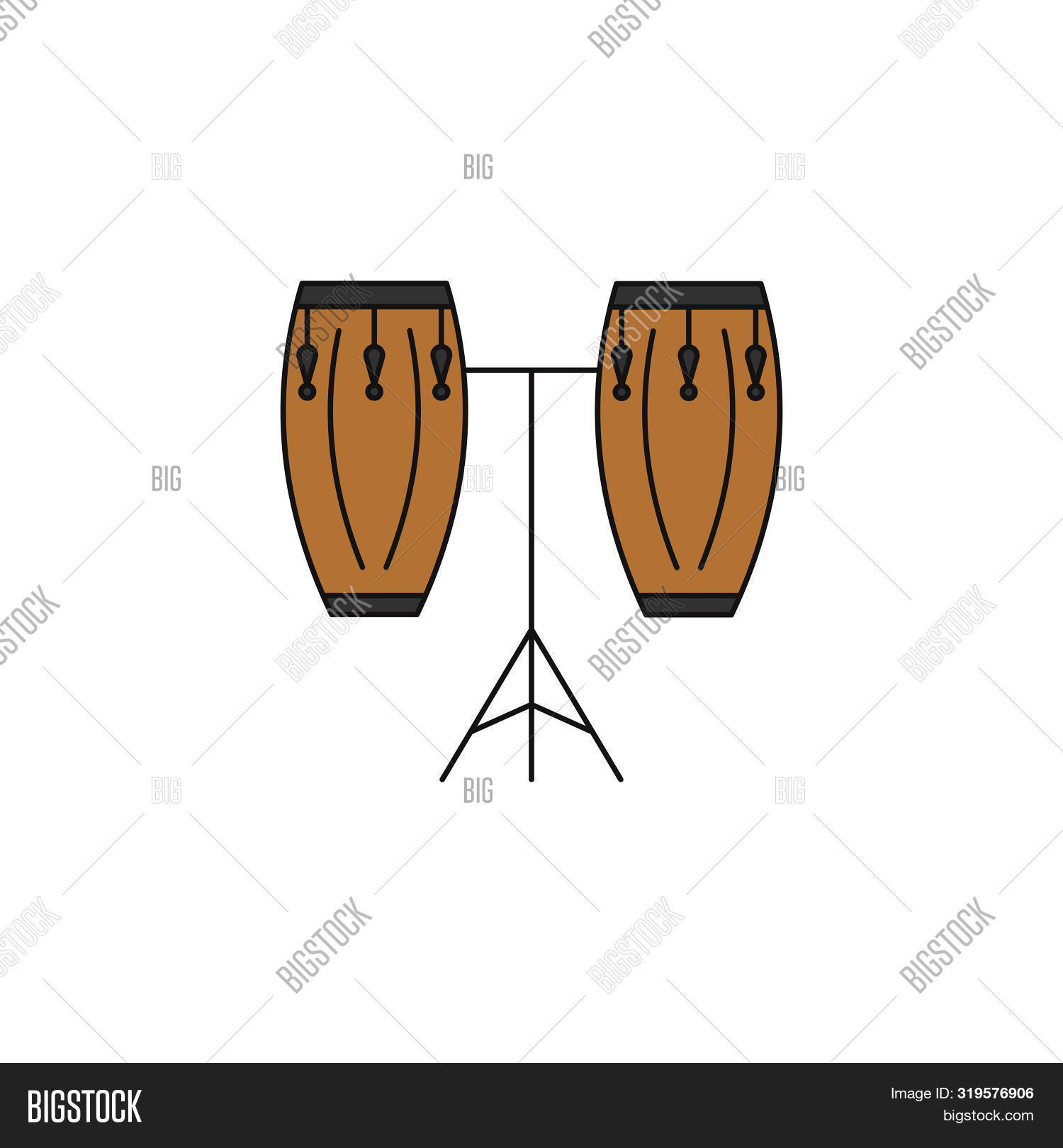 Vector y foto Conga Drum Vector (prueba gratis) | Bigstock