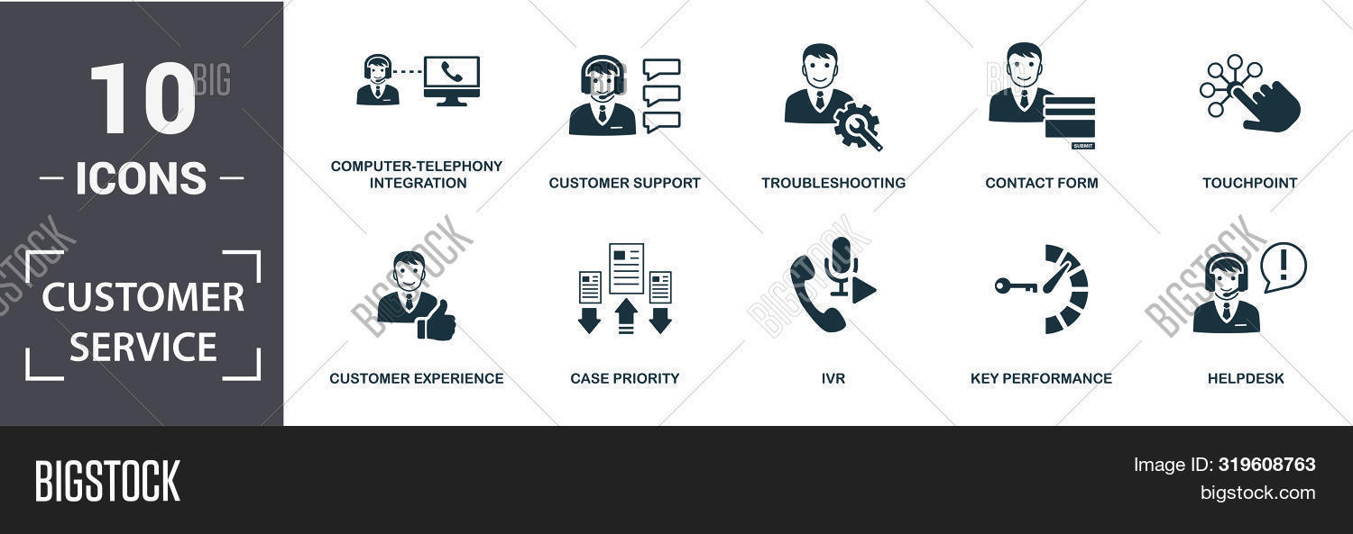 Customer Service Icon Image & Photo (Free Trial) | Bigstock