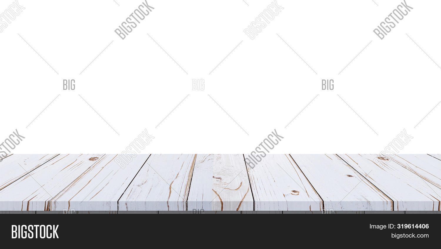 Empty White Wood Table Image & Photo (Free Trial) | Bigstock