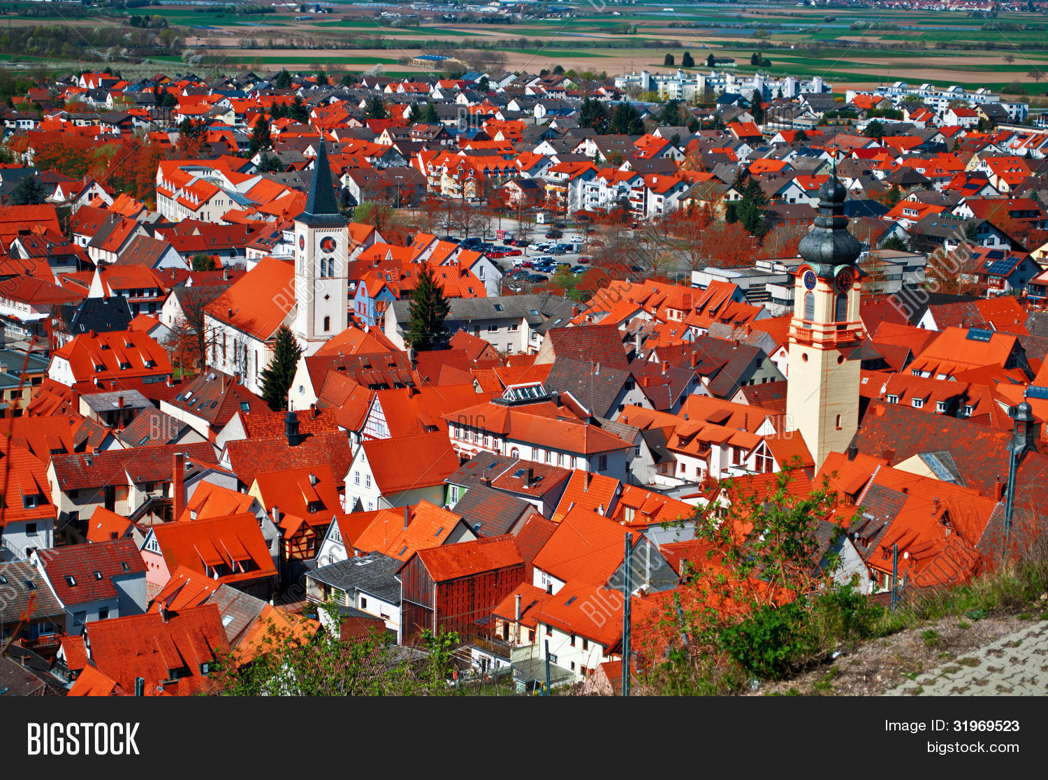 Red Roofs German Town Image & Photo (Free Trial) | Bigstock