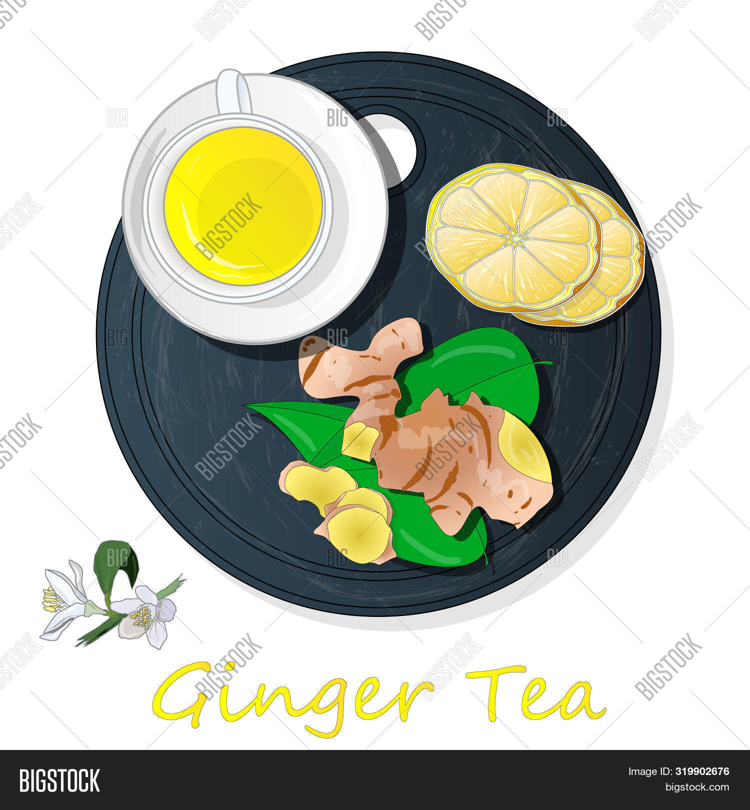 Ginger Tea Vector Image & Photo (Free Trial) | Bigstock