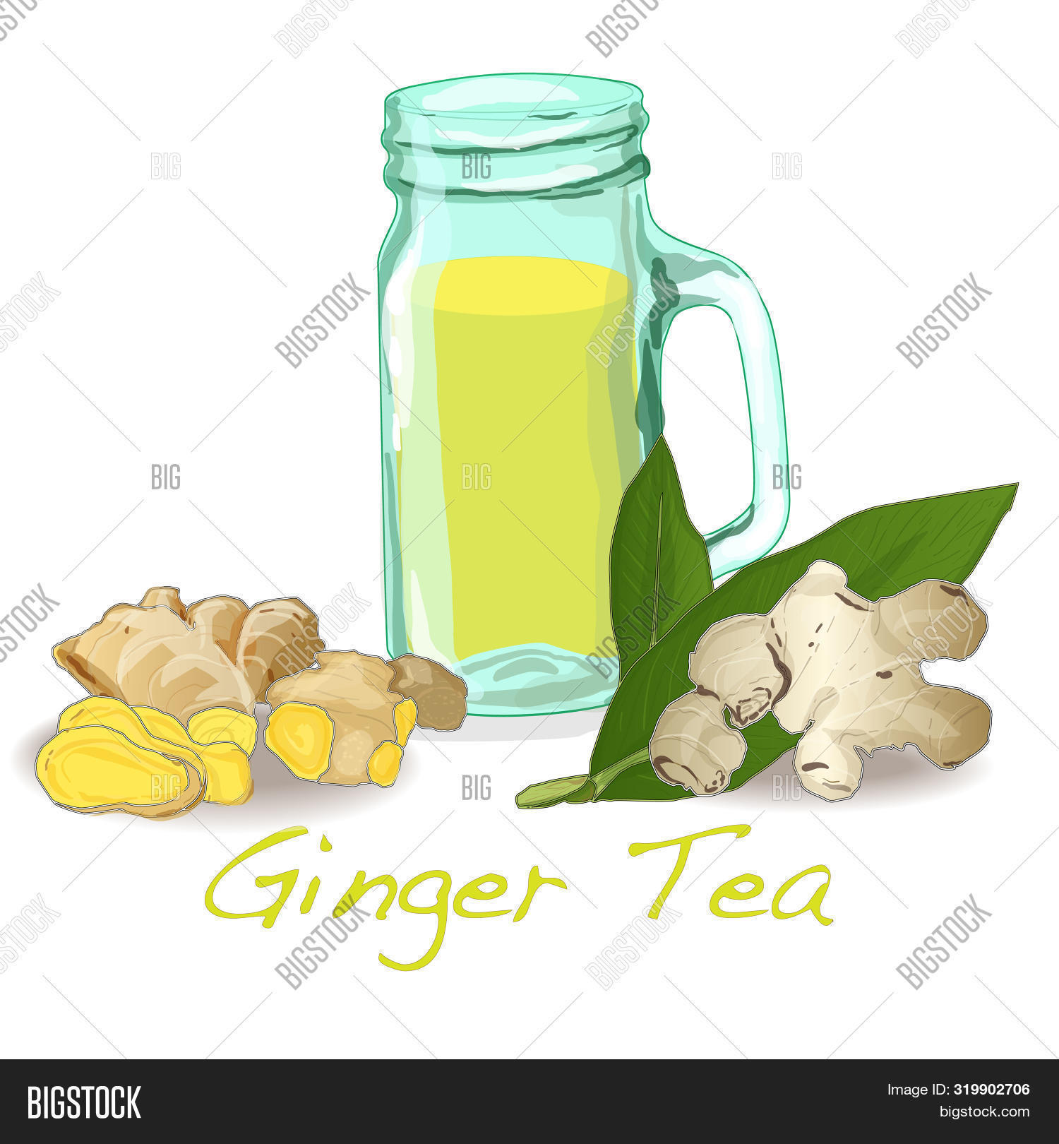Ginger Tea Vector Image & Photo (Free Trial) | Bigstock