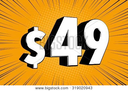 49$ Forty Nine Price Vector & Photo (Free Trial) | Bigstock