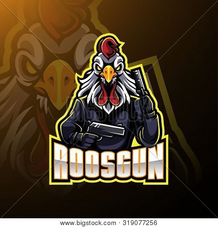 Rooster Gun Mascot Vector & Photo (Free Trial) | Bigstock