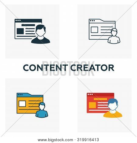 Content Creator Icon Vector & Photo (Free Trial) | Bigstock