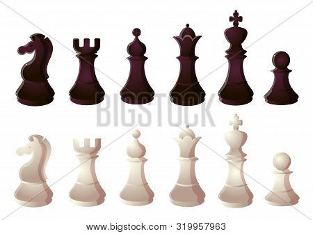 Black White Chess Set Vector & Photo (Free Trial) | Bigstock