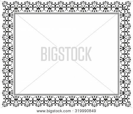 Decorative Frame Elegant Element For Design In Eastern Style, Place For ...