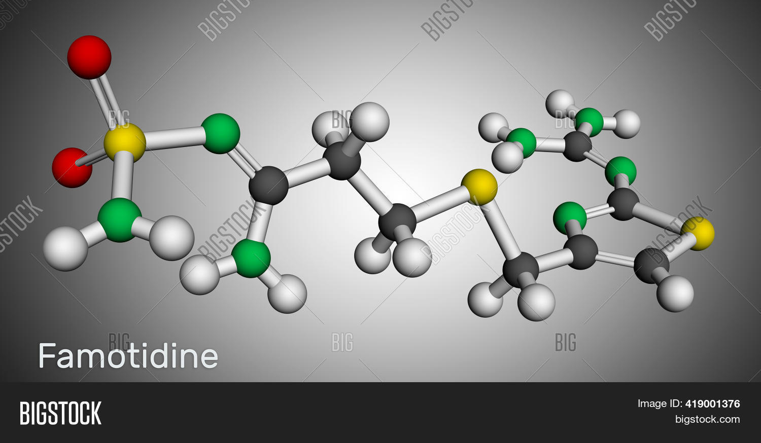 Famotidine, Molecule. Image & Photo (Free Trial) | Bigstock
