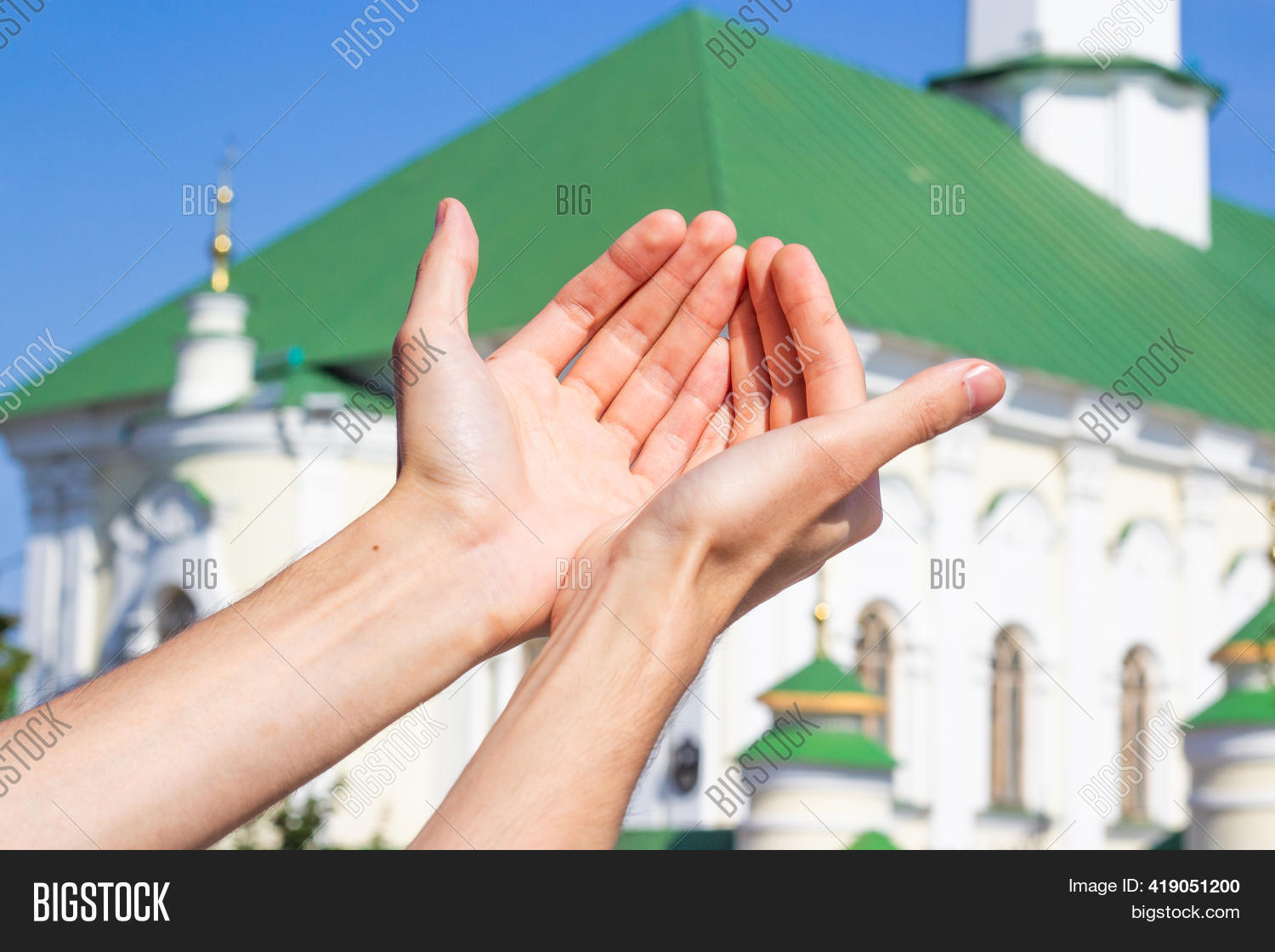 Hands Raised Prayer. Image & Photo (Free Trial) | Bigstock