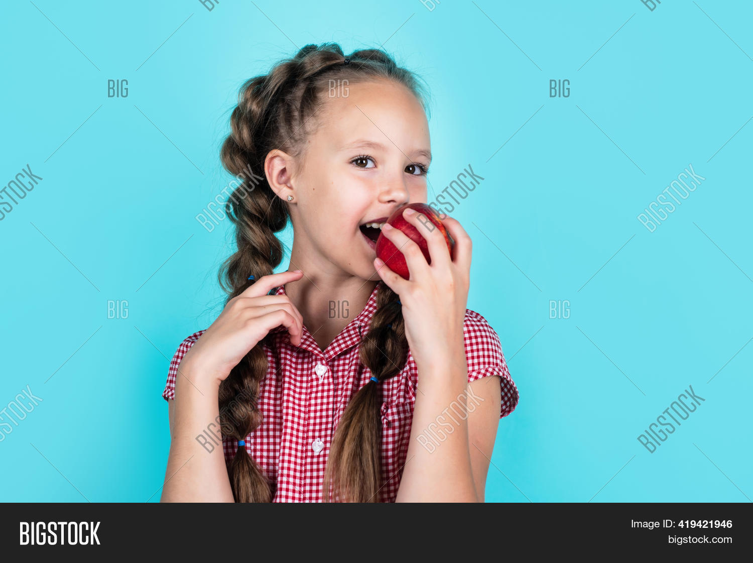 Kid Eat Apple. Child Image & Photo (Free Trial) | Bigstock