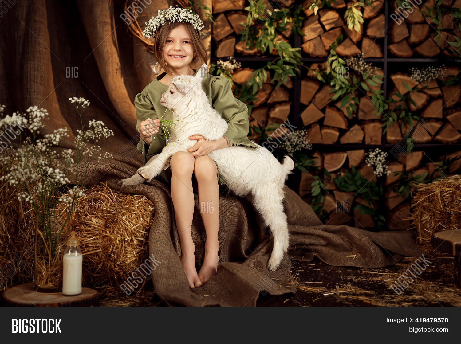 Cute Farm Girl Hugs Image & Photo (Free Trial) | Bigstock