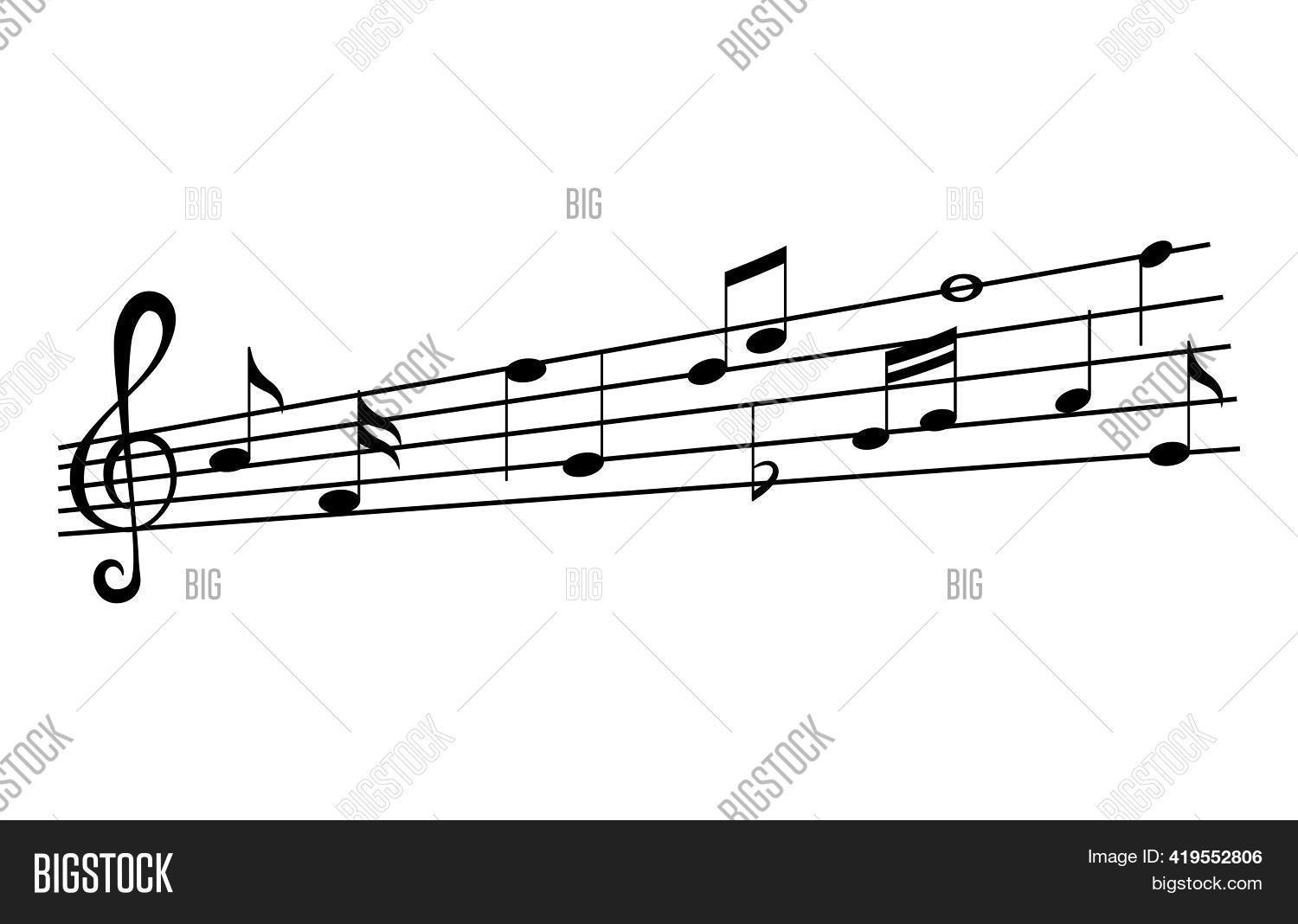 Music Notes On Staves Image & Photo (Free Trial) | Bigstock