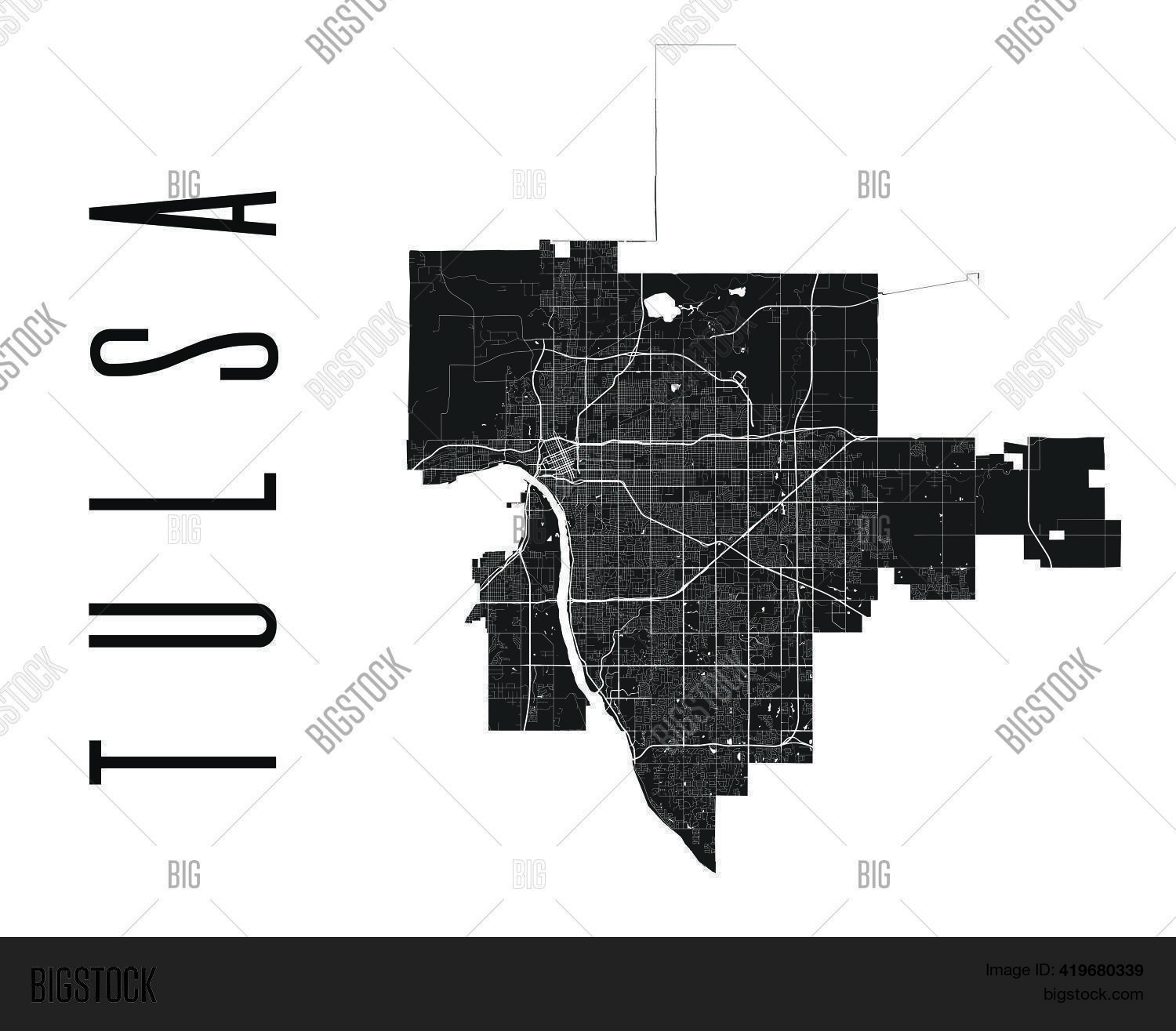 Tulsa Map. Detailed Vector & Photo (Free Trial) | Bigstock