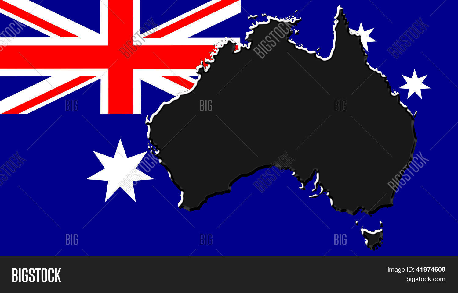 Map Australia Flag Image & Photo (Free Trial) | Bigstock
