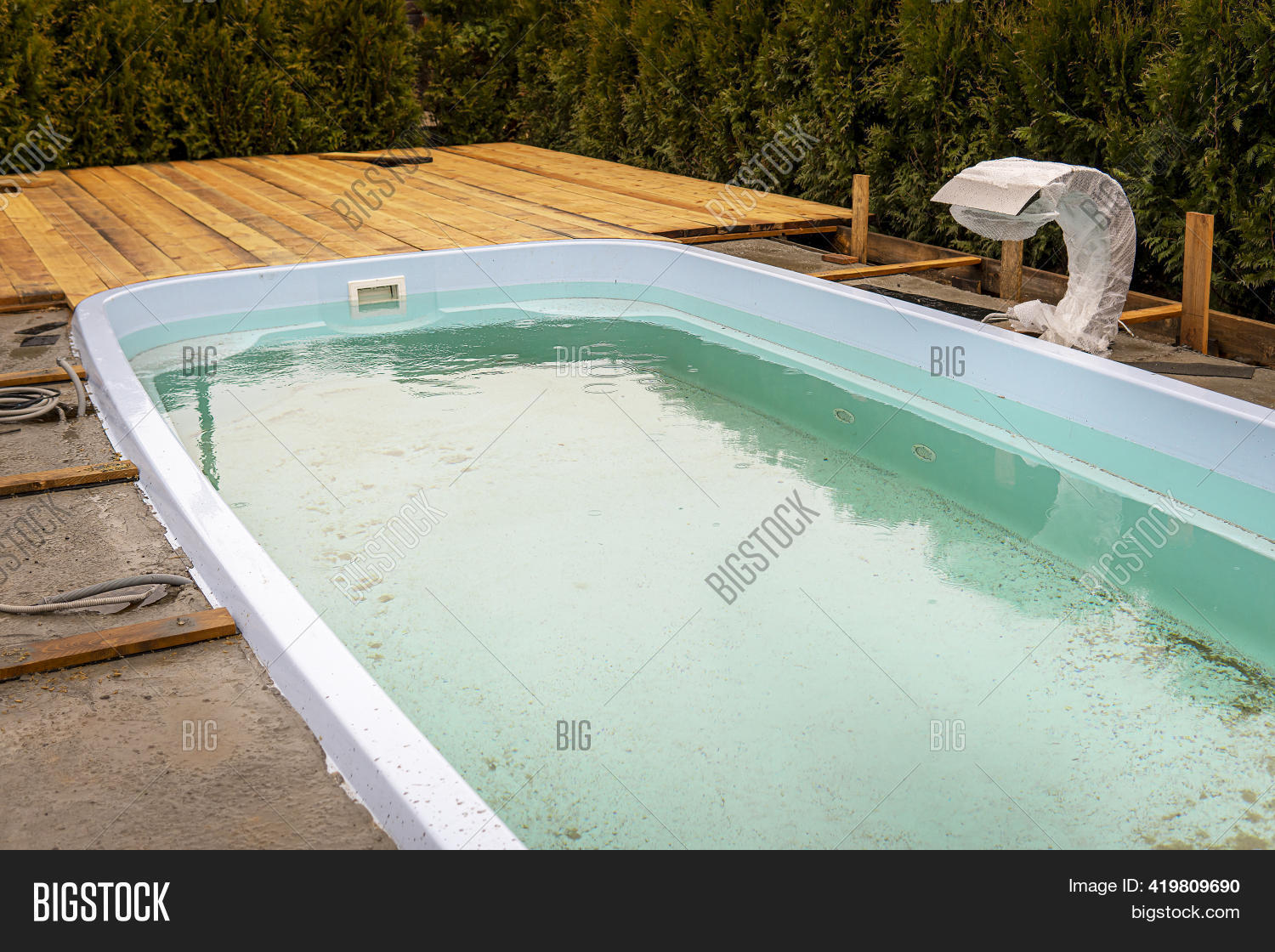 Unfinished Pool Wooden Image & Photo (Free Trial) | Bigstock