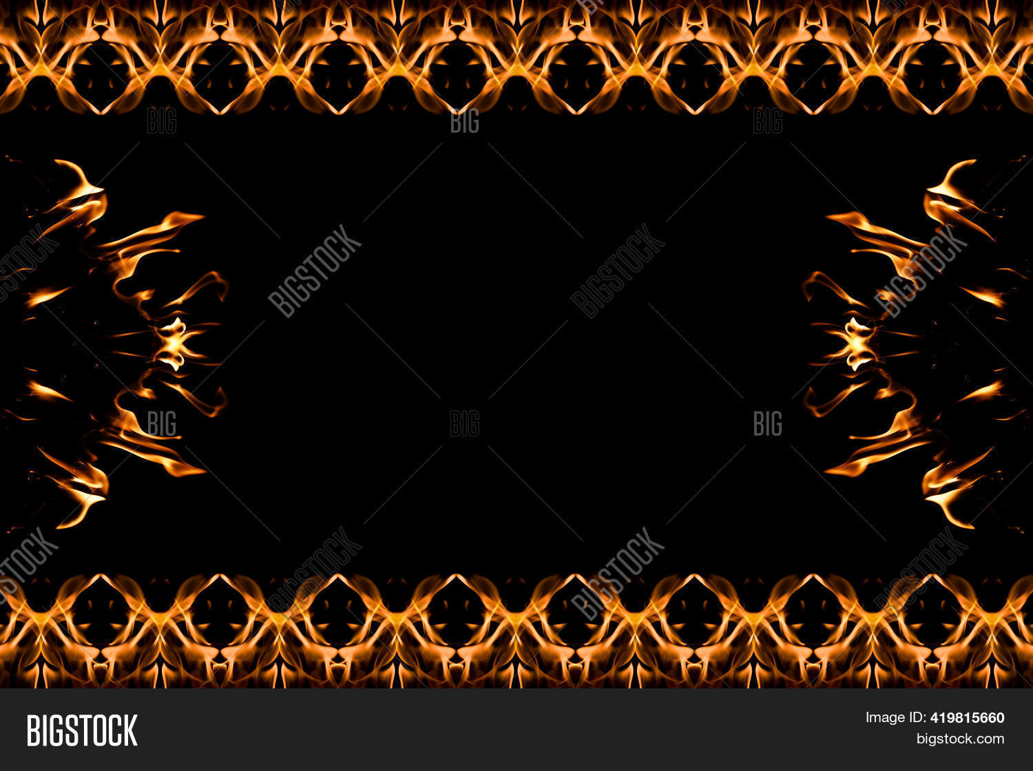 Fire Frame Pattern Image & Photo (Free Trial) | Bigstock