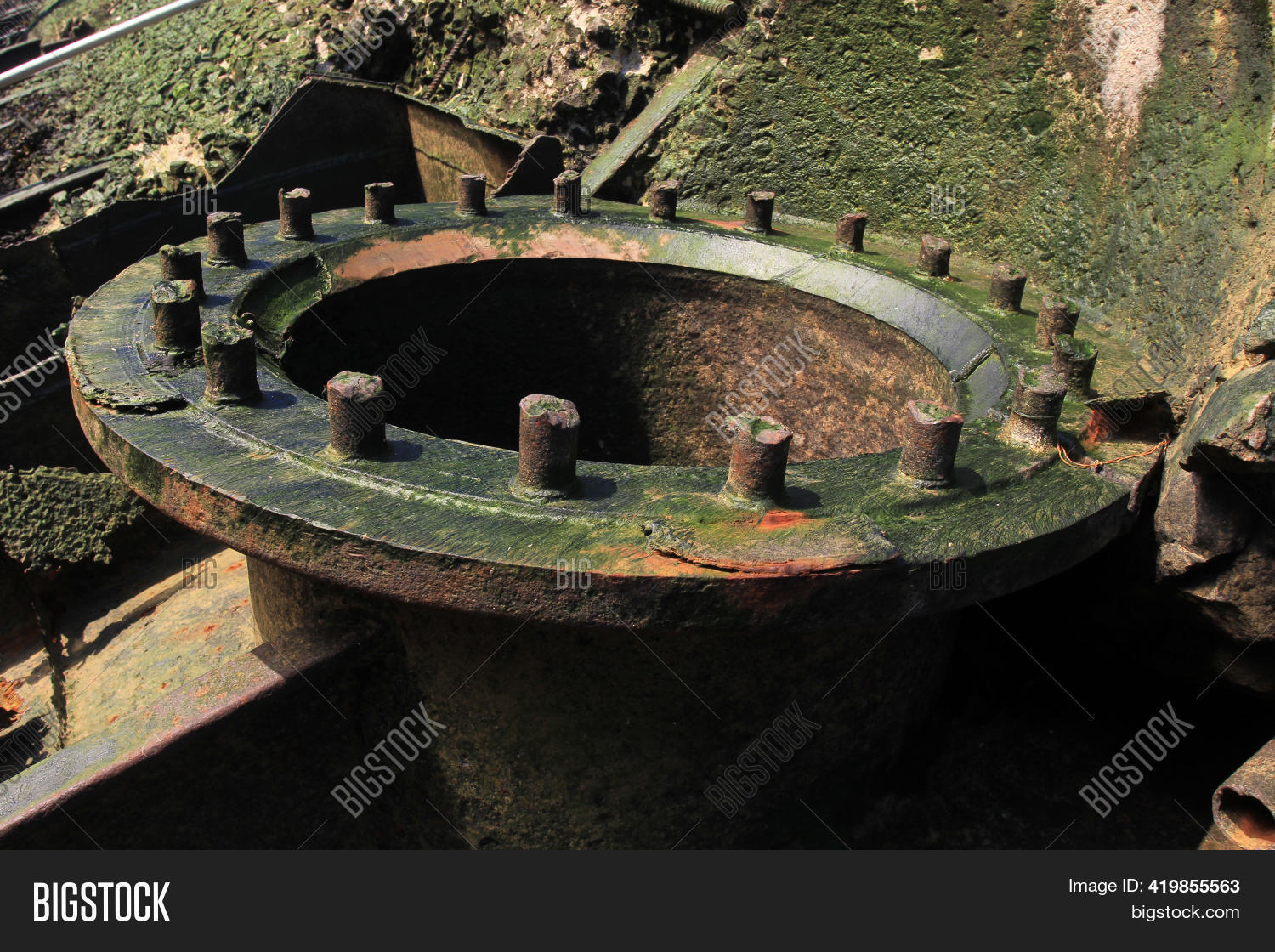Old Rusty Round Flange Image & Photo (Free Trial) | Bigstock