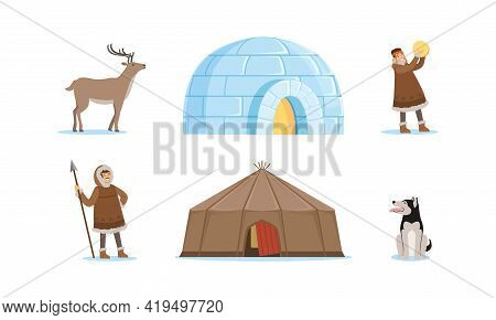 Eskimo Characters Vector & Photo (Free Trial) | Bigstock