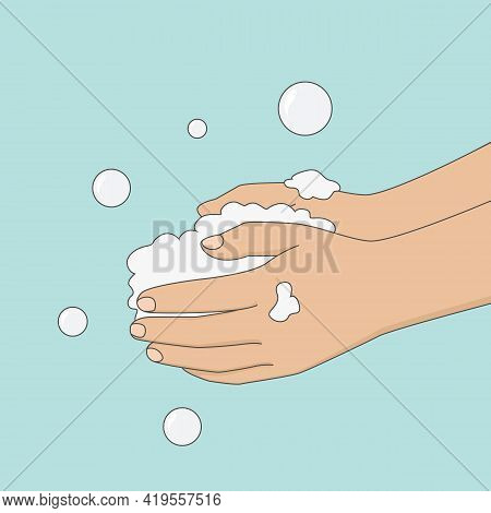 Lathering Hands Soap Vector & Photo (Free Trial) | Bigstock