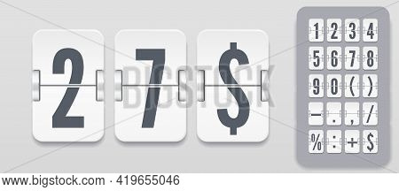 Flip Number Symbol Vector & Photo (Free Trial) | Bigstock