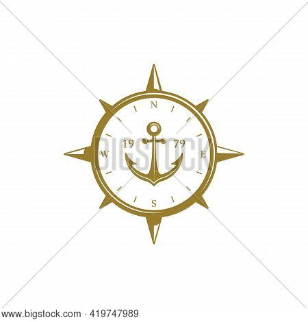 Sailor Compass Anchor Vector & Photo (Free Trial) | Bigstock